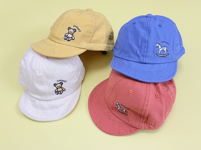 日单cottoli小木马春夏新款男童女童宝宝可爱卡通棒球帽鸭舌帽