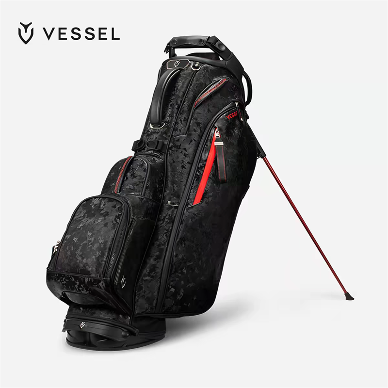 VESSEL高尔夫球包PlayerVpro黑迷彩支架包防泼水球包