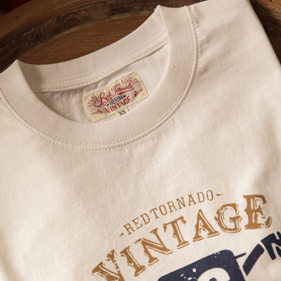 红风美式复古新疆棉短袖机车印花