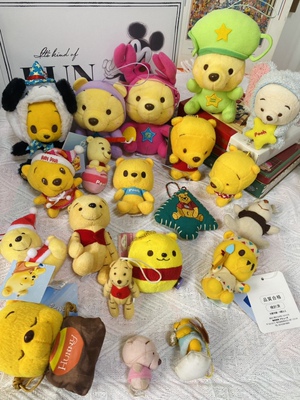 海淘中古 迷你关节小噗噗毛绒挂件 sega世嘉 圣诞星座变装