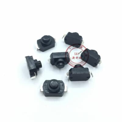 超小贴片自锁开关按钮 2脚黑色薄超小型长12MM宽8MM高度8MM 1A30v