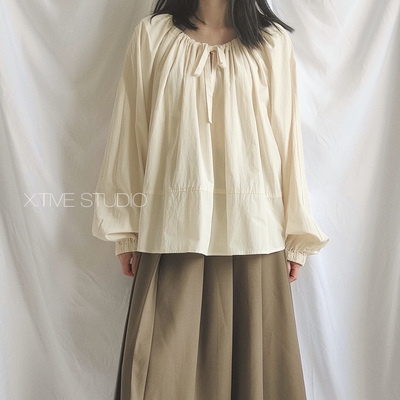 抽绳日系减龄宽松娃娃衫