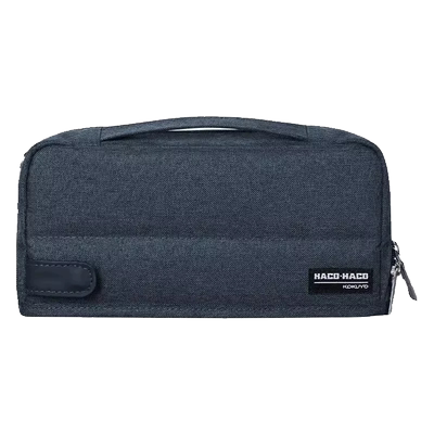 日本KOKUYO国誉笔袋HACO可站立式大容量多功能文具盒女中高学生用考研日系文具收纳盒简约复古多功能帆布笔托