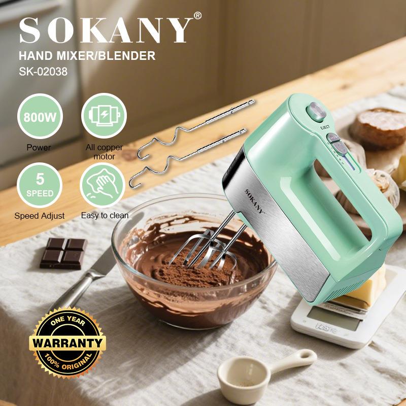 外贸SOKANY02037电动打蛋器家用烘焙02038打蛋机揉面钩搅拌器