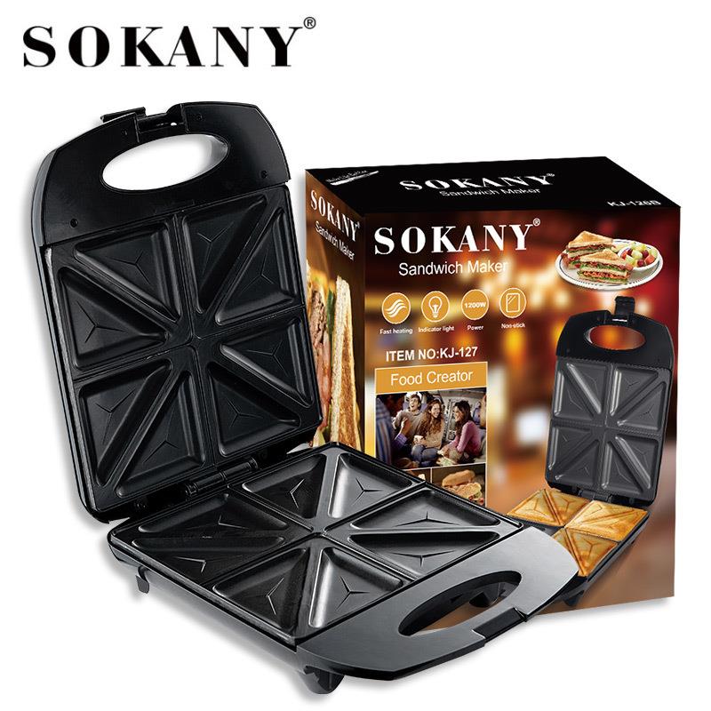 跨贸SOKANY127春卷机械式按键式烙饼煎烤机加热悬浮式薄饼机