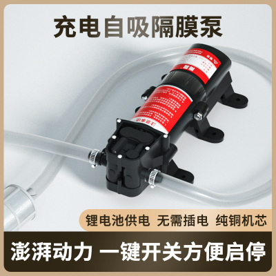 自吸隔膜泵锂电池供电泵家用自吸增压喷雾器抽水泵洗车清洗机高压