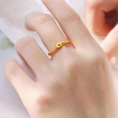 周家同款皇冠戒指999戒指