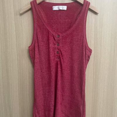 辣妹复古做旧美式背心修身显瘦洗水色无袖上衣