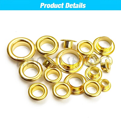 100set Gold Color Metal Eyelet Grommets With Eyelet Punch D