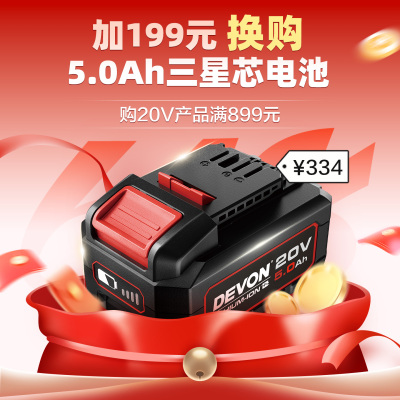 大有20V实付满899换购5.0Ah电池