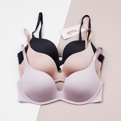黛*芬专柜正品性感舒适无钢圈内衣光面无痕上托聚拢文胸11-1387