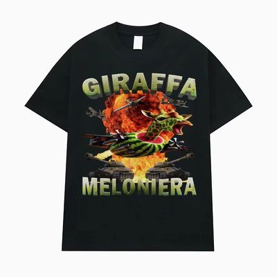 Giraffa Meloniera Italian Brainrot搞笑西瓜长颈鹿短袖T恤男女