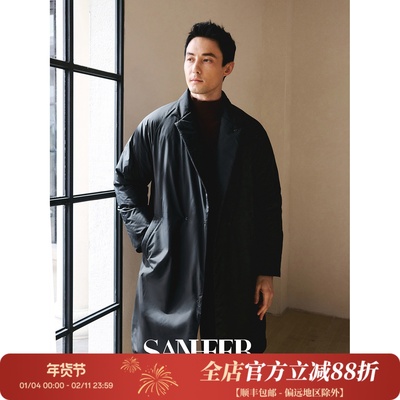 高蓬松度保暖白鹅绒中长款羽绒服