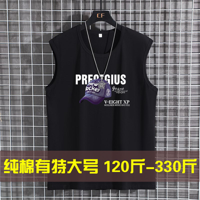 无袖纯棉宽松最大号10XL