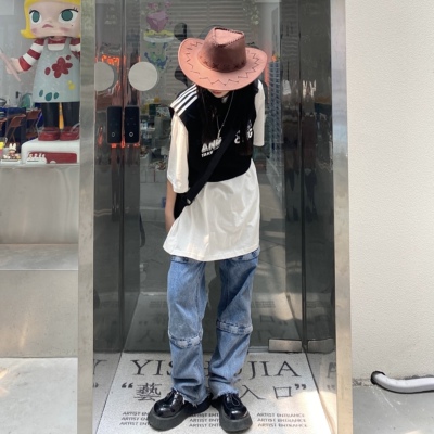 街头运动棒球服百搭风ins咖喱人