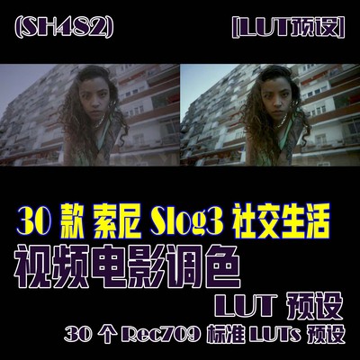 (SH482)30个索尼Slog3社交生活视频LUT和30个Rec709标准LUTs预设