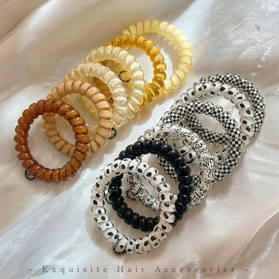 彩色果冻电话线发圈女