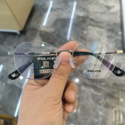 POLICE近视眼镜男超轻眼镜框商务可配度数大脸 男人镜架近视0579