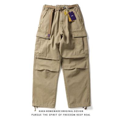 日系复古潮牌休闲裤直筒宽松