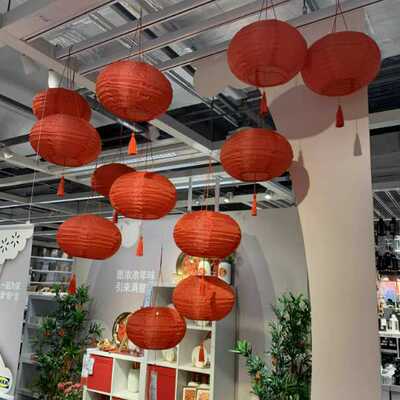 过年大红灯笼IKE宜家春节