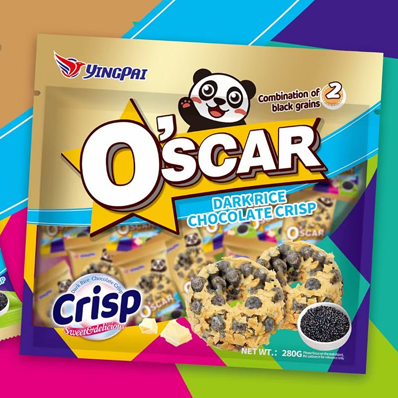 英国风味YINGPAI黑米能量圈谷物芝麻熊猫糖果巧克力酥脆零食280g_虎窝淘