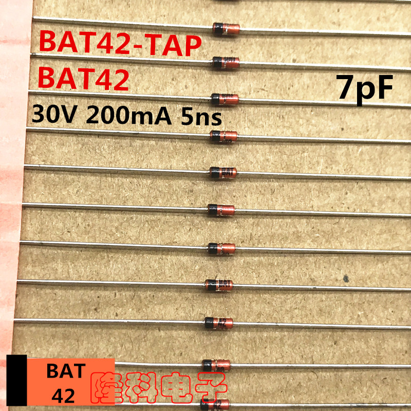 BAT42-TAP肖特基二极管30V 200mA 5ns 7pF原装进口威士BAT42直插_虎窝淘