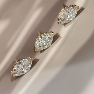 小众高级钻石耳钉CHESNOW内螺旋