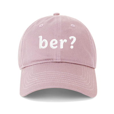 ber？鸭舌帽韩国男女情侣百搭刺绣棒球帽显脸小遮阳帽子