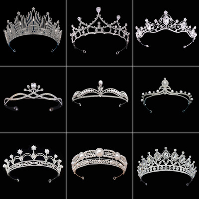 高级感新娘结婚水钻皇冠
