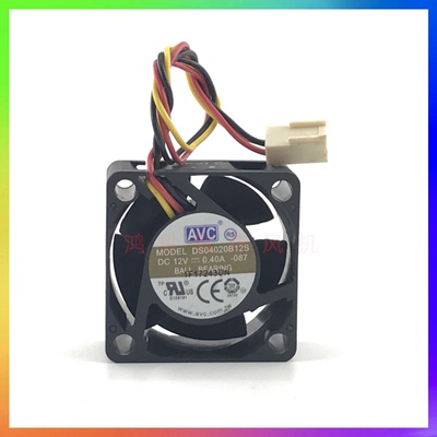 AVC DS04020B12S 4020 12V 0.4A 4CM 大风量 双滚珠 测速散热风扇