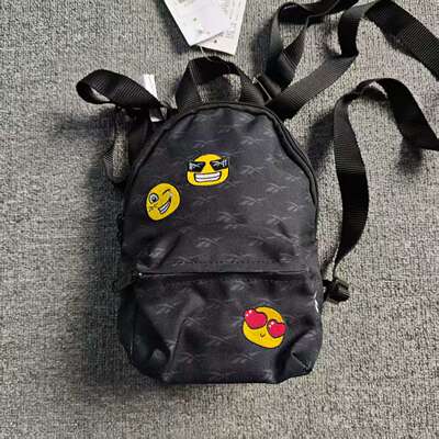 REEBOK锐步男女运动休闲刺绣表情LOGO迷你双肩背包 GT6909