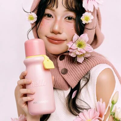 holoholo小奶瓶女高颜值便携外带学生水杯大容量不锈钢女神保温杯