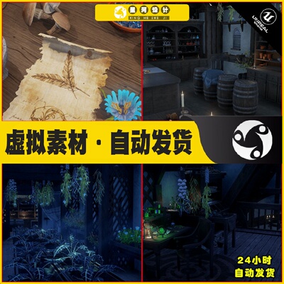UE4虚幻5 Apothecary and Alchemy 寻宝药剂师炼金术环境场景场景
