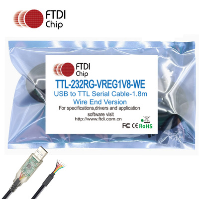 FTDI CHIP TTL-232RG-VREG1V8-WE TTL电平 UART信号 1.8V 电缆