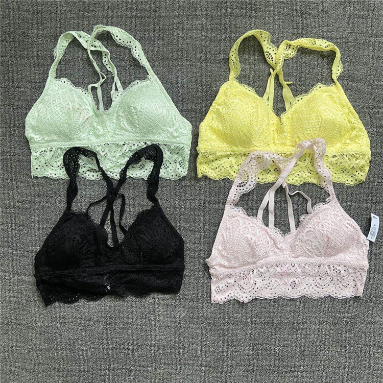 D32-22美背防凸点bralette棉发育期文胸内衣抹胸裹胸少女法式bra