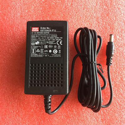 台湾明纬企业级电源适配器 GST25B24-P1J 25W 24V 1.04A 原装