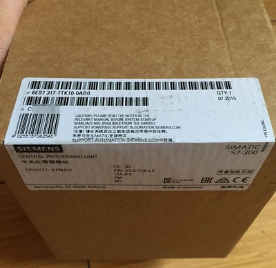 西门子1P6ES7317-7TK10-0AB0全新CPU317T-3PN/DP6ES73177TK100AB0