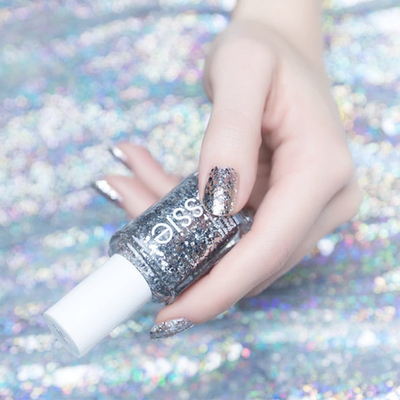 ESSE叠涂百搭银色雪花亮片
