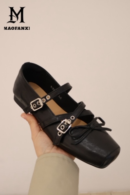 MFX9-318 春季新款百搭时尚羊皮芭蕾舞鞋