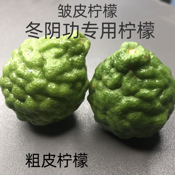 新鲜泰国皱皮柠檬西餐柠檬 冬阴功煲汤西餐专用粗皮丑柠檬5个装