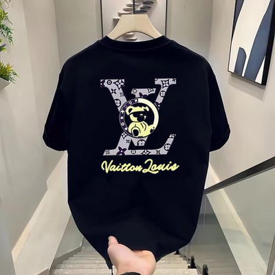 INF男装|美式晕染字母印花T恤2026春夏新品潮牌街头短袖上衣男