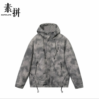 素拼男装2025冬季新款棉服连帽保暖宽松户外SPAMY557003AM