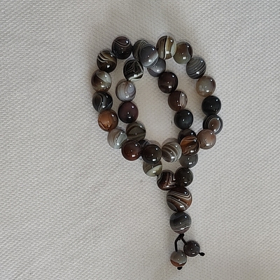 缠丝玛瑙念珠民族用品泰斯比哈33粒12毫米