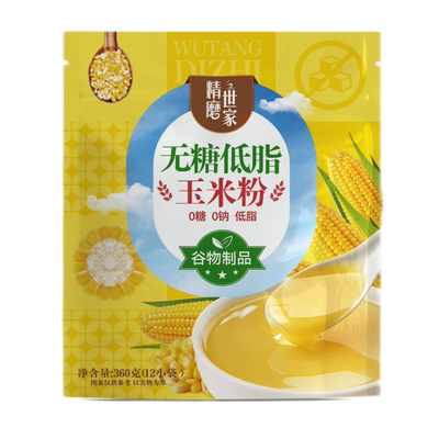 华精无糖低脂纯玉米粉360g营养品即食早餐健康速食代餐小袋装