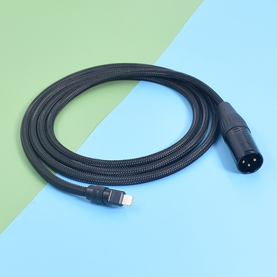 iPhone苹果手机连接USB-C华为Lightning转AES XLR音频线AES平衡线