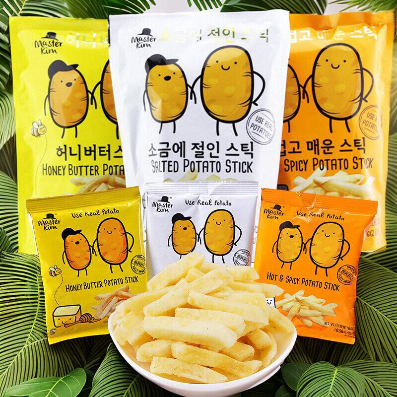马来西亚进口金马食特蜂蜜黄油味咸辣味薯条休闲膨化食品零食80g