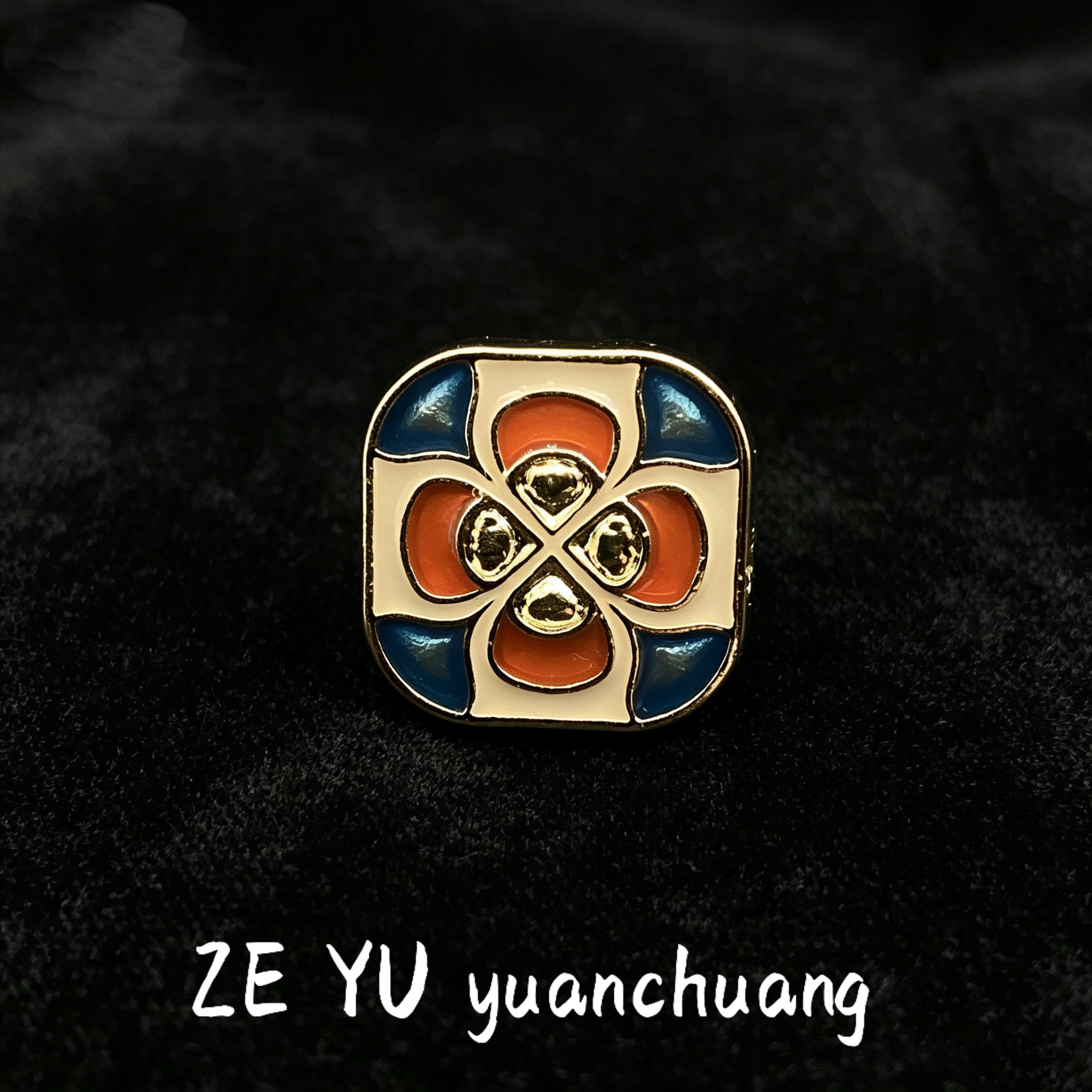 复古珐琅彩丁香金属磁吸胸针领口防走光领针衬衫西装旗袍装饰扣针