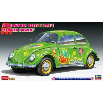长谷川 1/24 拼装车模 Volkswagen Beetle `Flower Power` 20488