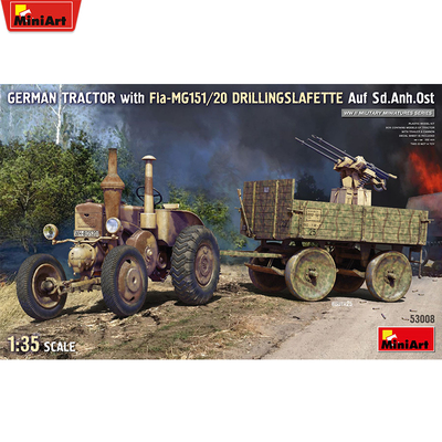 Miniart 德牵引车Sd.Anh.Ost拖载式20毫米防空炮 53008