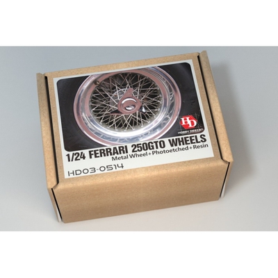 HobbyDesign 模型改件 1/24 250GTO 金属轮圈 配富士美 HD03-0514